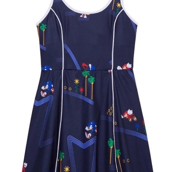 Box Lunch | Dresses | Sonic The Hedgehog Running Characters All Over ...